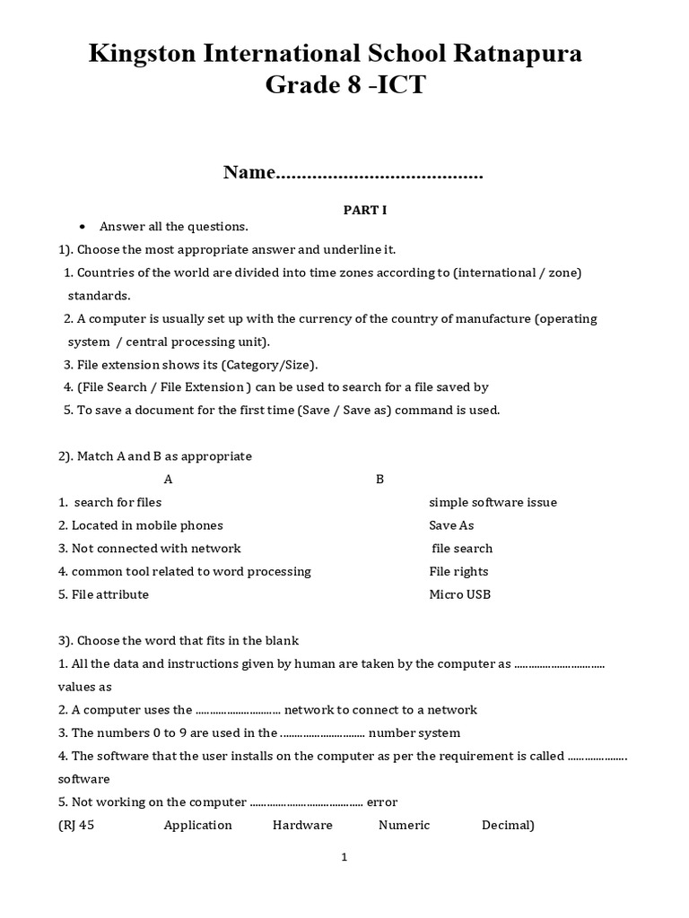 Grade 8 Ict | PDF