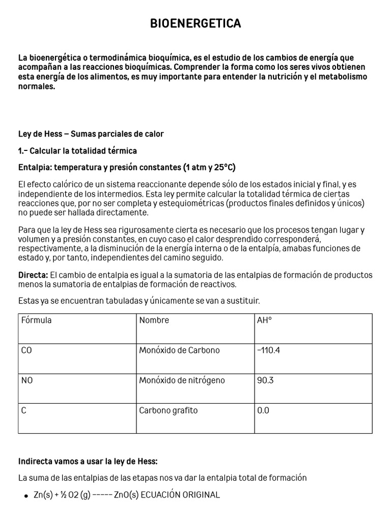 BIOENERGETICA APUNTE - Docx - 20241013 - 205454 - 0000 | PDF | Entalpía ...