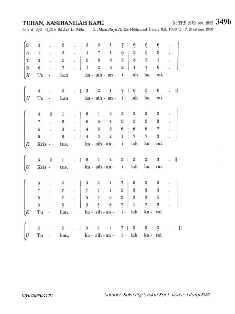 PS 349b-Tuhan Kasihanilah Kami Misa Raya II | PDF