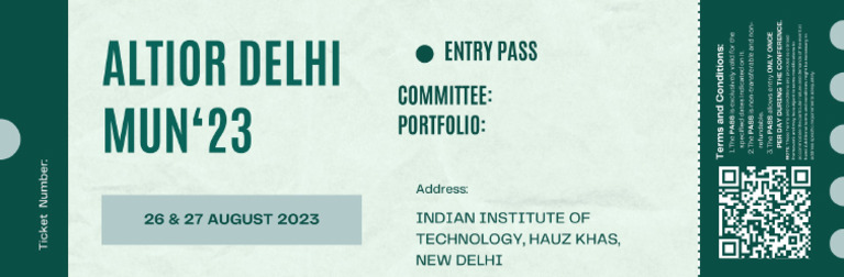 ADMUN Entry Pass - Shalabh Kamboj | PDF
