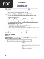 SUMMATIVE TEST - MATH 6 Q3 (Week 2-3) | PDF | Variable (Mathematics ...
