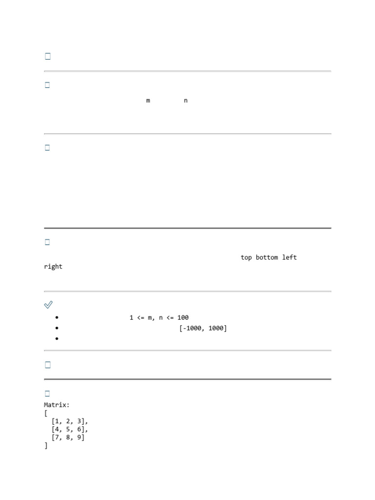 Spiral Matrix Traversal | PDF