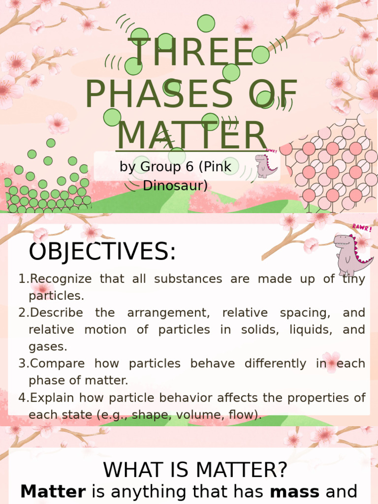 Three Phases of Matter | PDF | Liquids | Gases