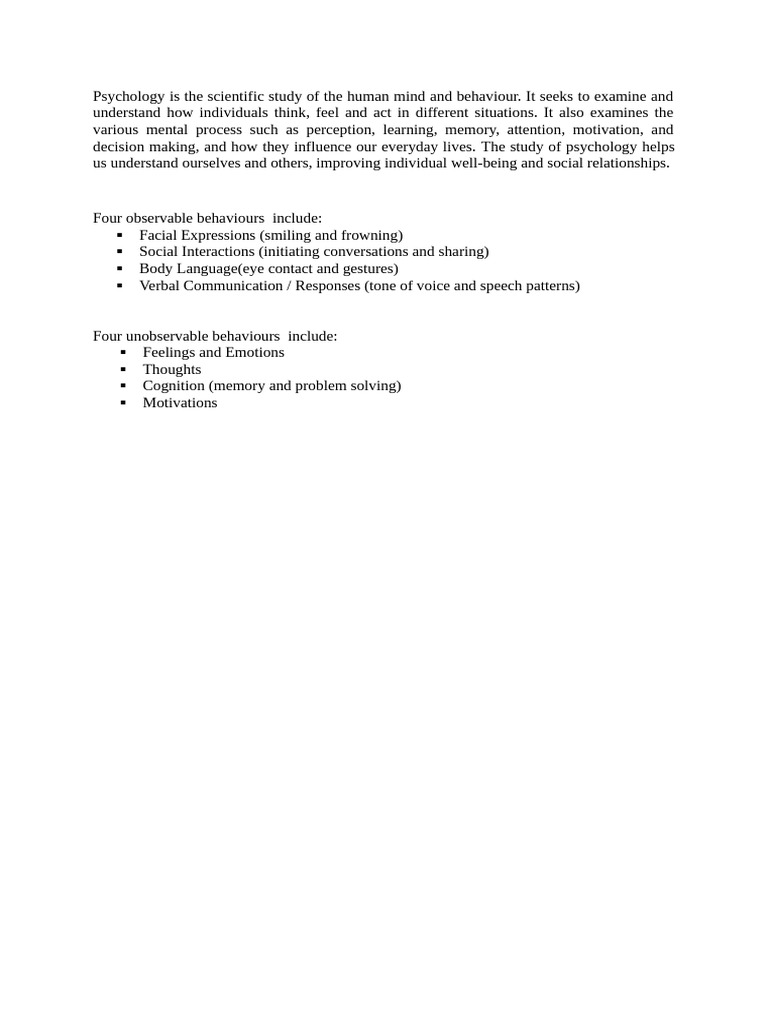 Psychological Basis of Human Behavior | PDF