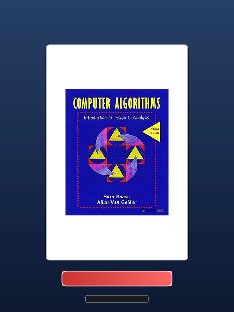 Computer Algorithms Introduction To Design and Analysis 3E 3rd Edition 0201612445 Ebook and ...