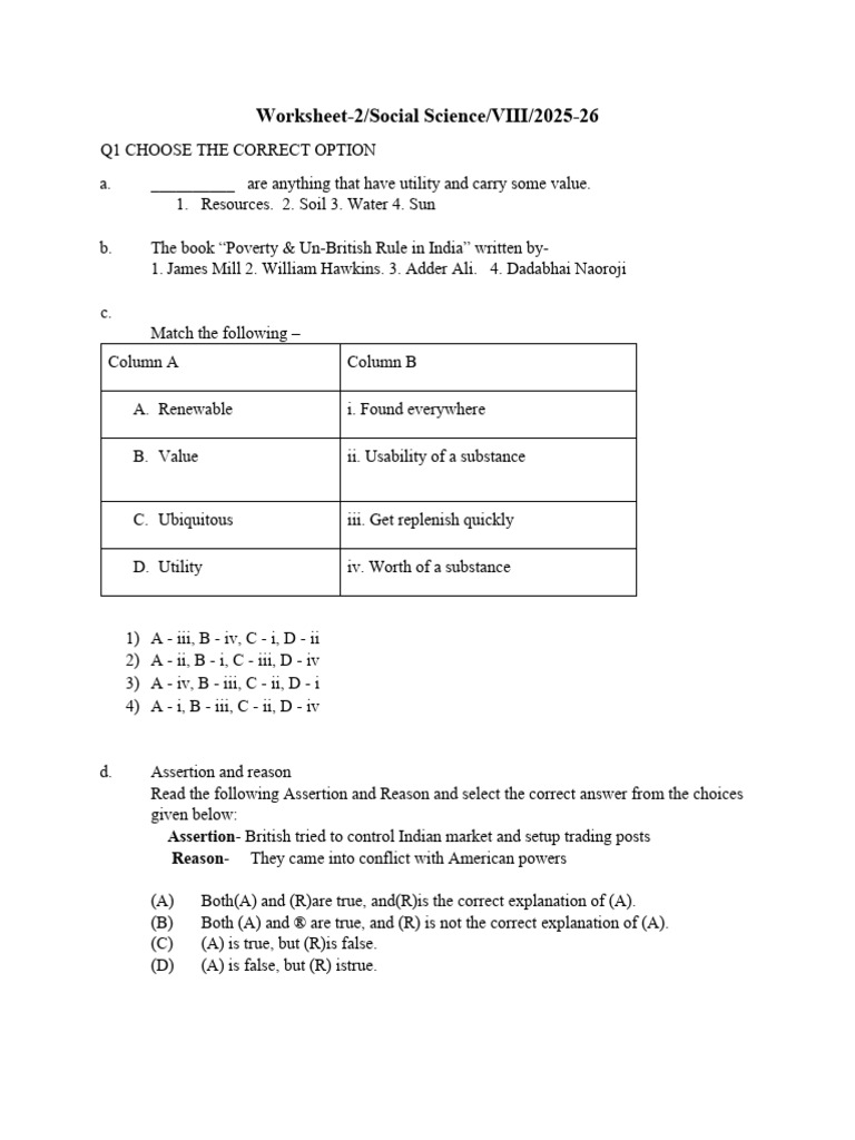 Worksheet 2 Class 8 SSC | PDF | Justice | Crime & Violence