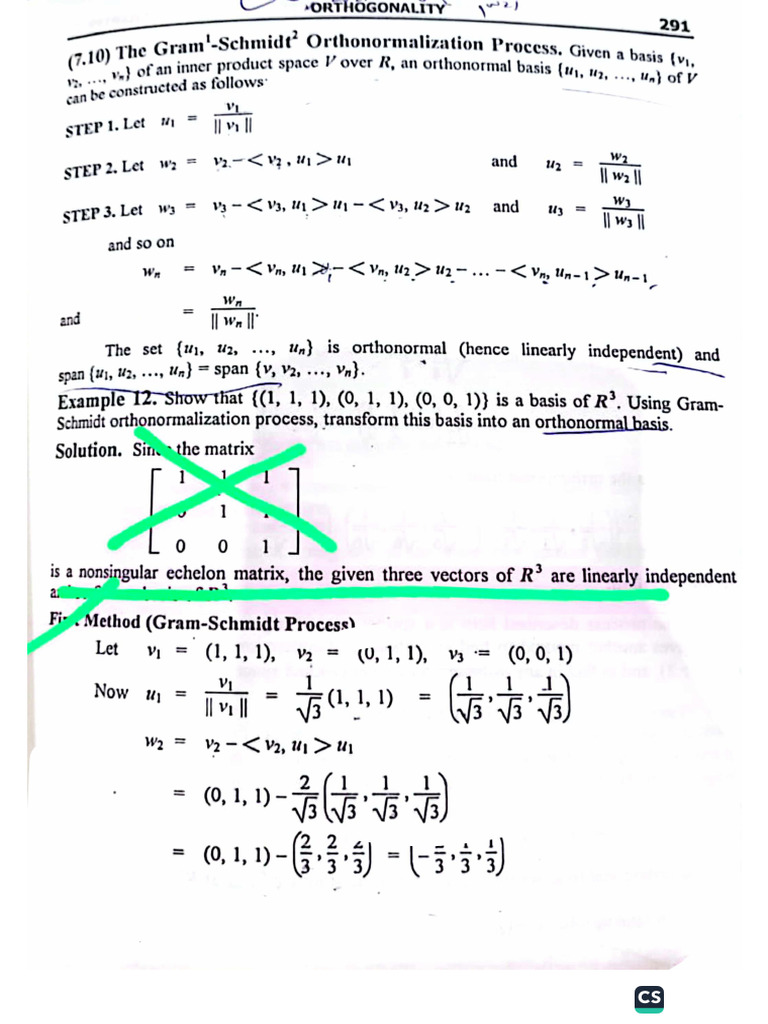 Gram Schmidt Method | PDF