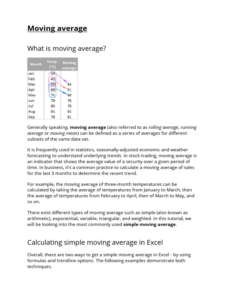 Moving Average | PDF