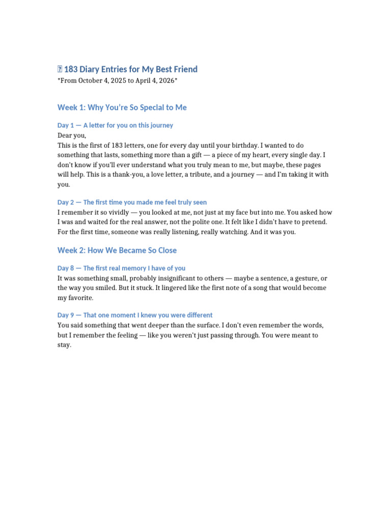 183 Diary Best Friend | PDF
