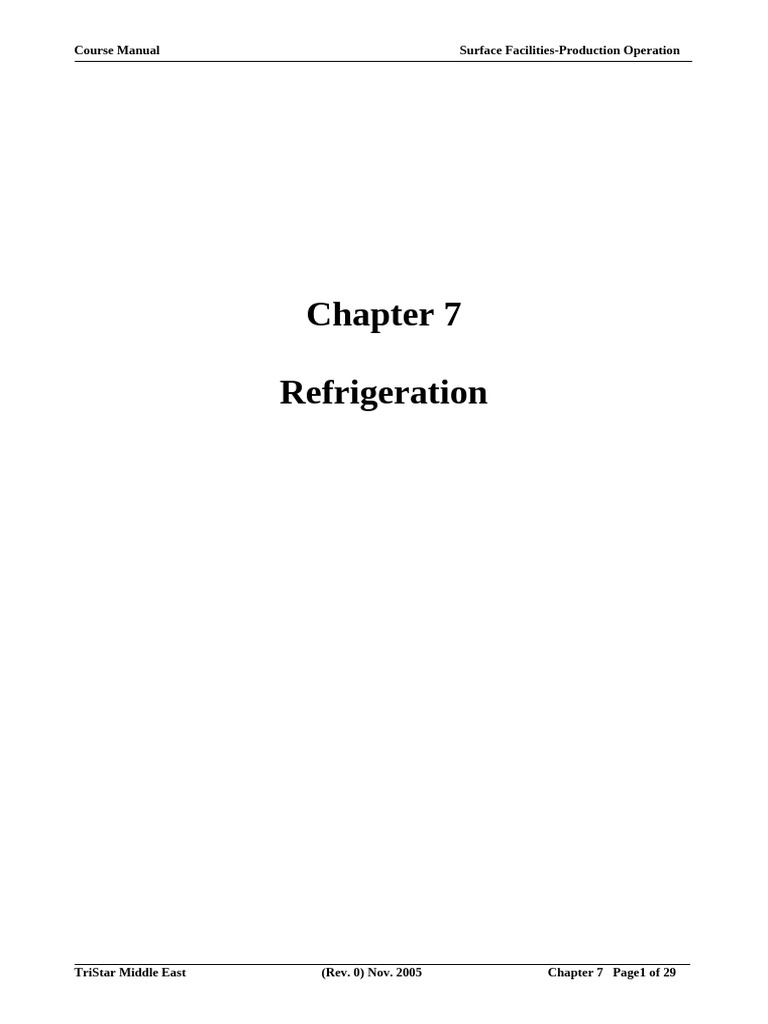 Refrigeration in Gas Processing Operations | PDF | Boiling | Refrigeration