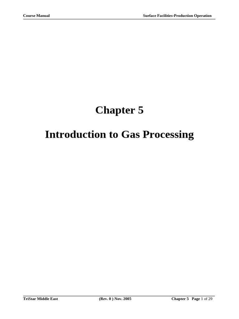 Chapter 05 Intro To Gas Processing | PDF | Natural Gas Processing | Propane