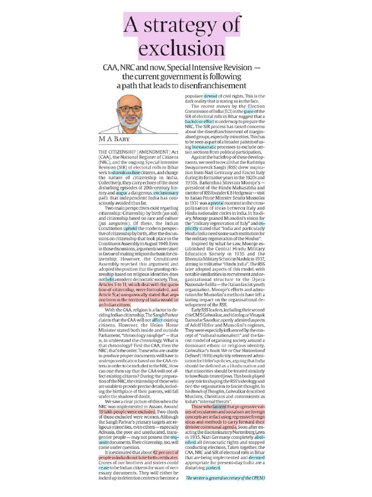 10th July Highlighted Article | PDF