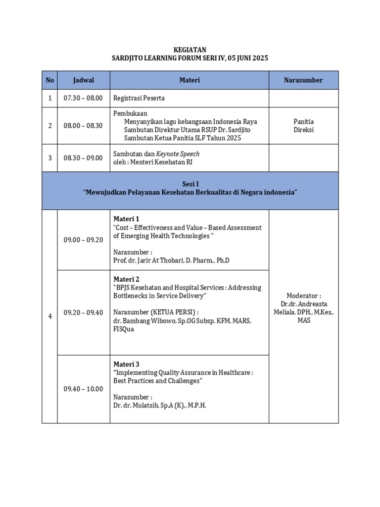 MASTER RUNDOWN SLF 2025 Rev. 07.05.25 | PDF | Health Care | Medical ...