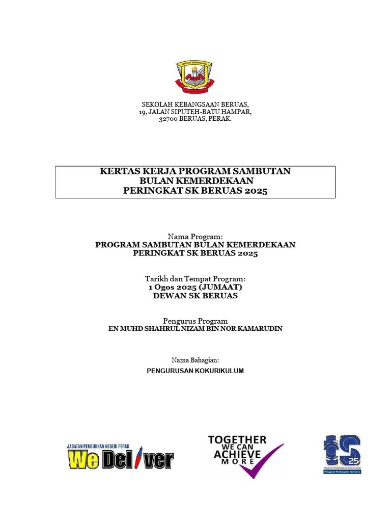 Kertas Kerja Merdeka SKB 2025 | PDF