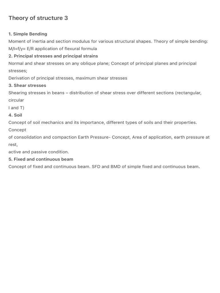 Theory of Structure 3 | PDF
