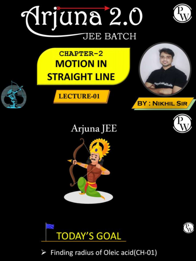 Motion in Straight Line 01 - Class Notes | PDF