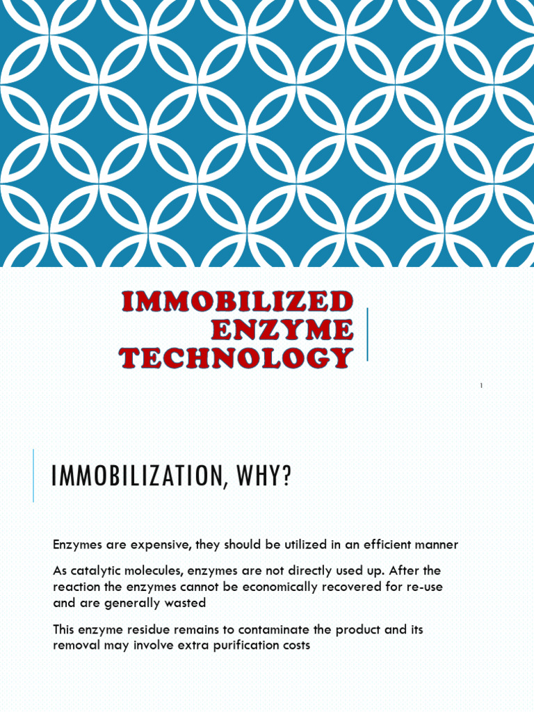 Immobilized Enzyme Technology | PDF | Enzyme | Catalysis