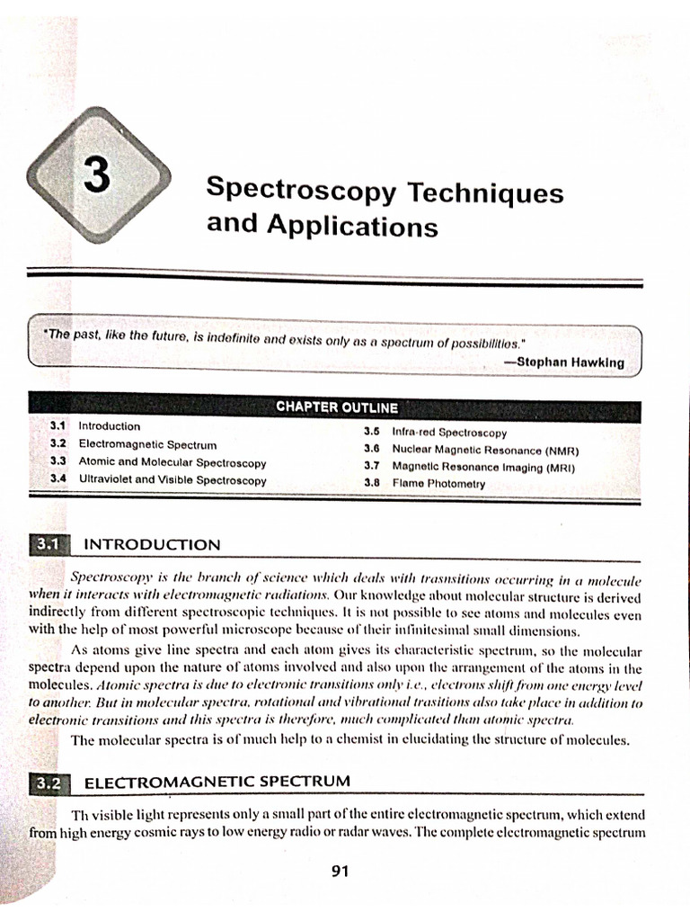 Spectroscopy Techniques and Application | PDF