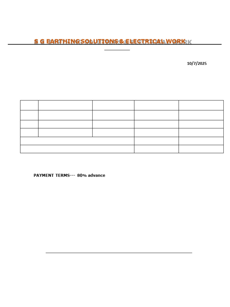 Earthing Quotation for Indra Polyclinic | PDF