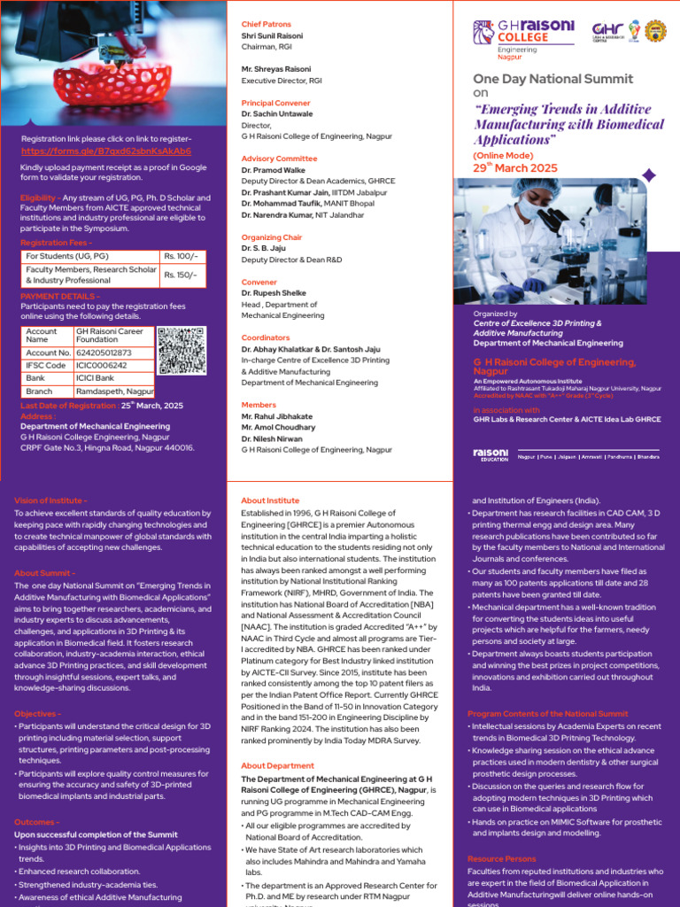 National Summit on 3D Printing Trends | PDF | Biomedical Engineering ...