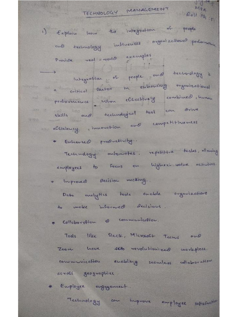 Technology Management | PDF