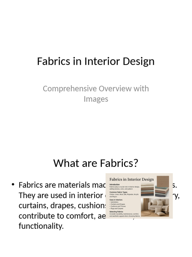 Fabric Presentation With Images | PDF