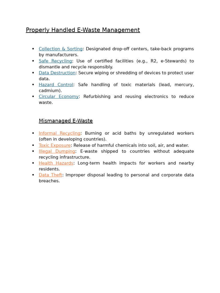 E Waste Management | PDF