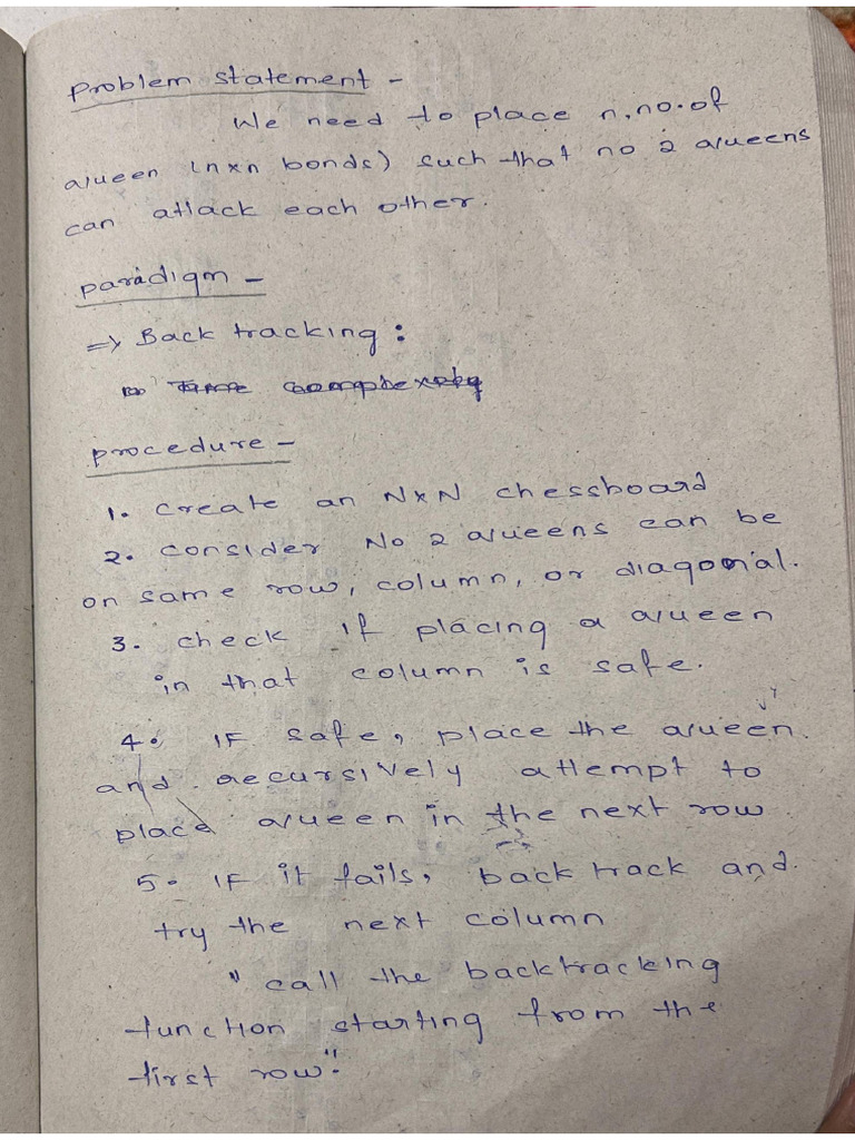 N Queens Problem | PDF