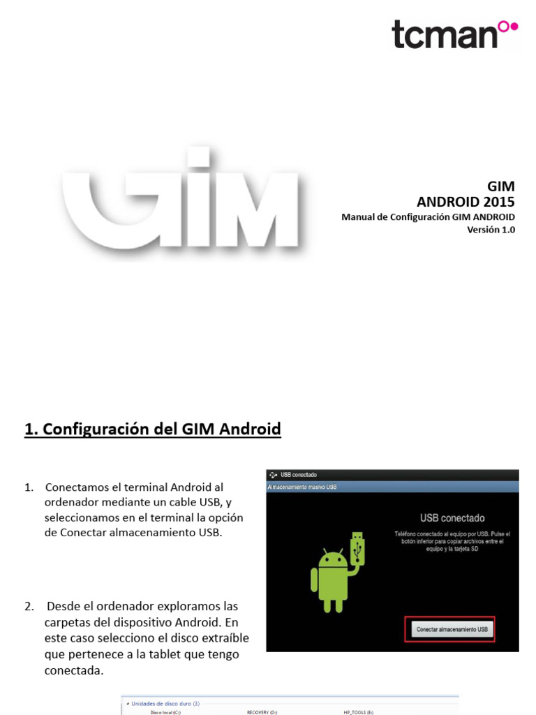 Manual de Primera Instacion de GIMAndroid | PDF | Android (sistema operativo) | Tableta