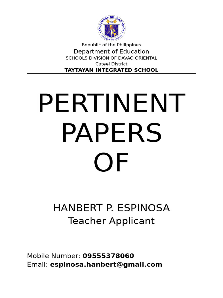 Pertinent Papers | PDF