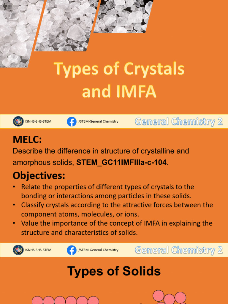 Types of Crystals and IMFA | PDF | Ion | Chemical Bond