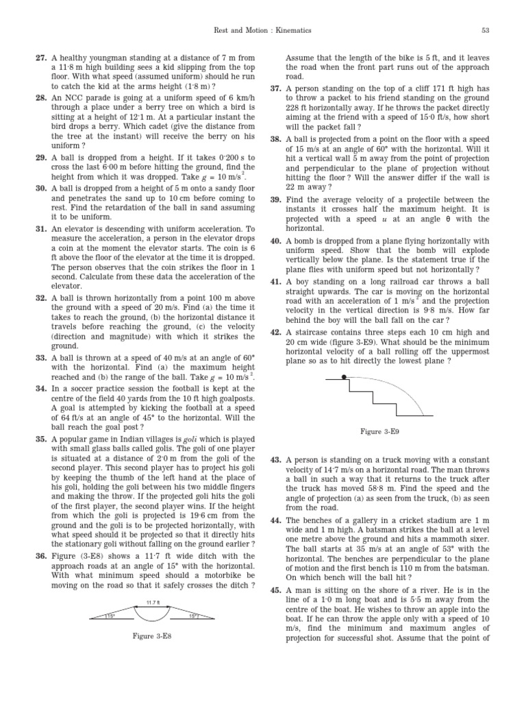 Kinematics Problems and Solutions | PDF | Speed | Acceleration