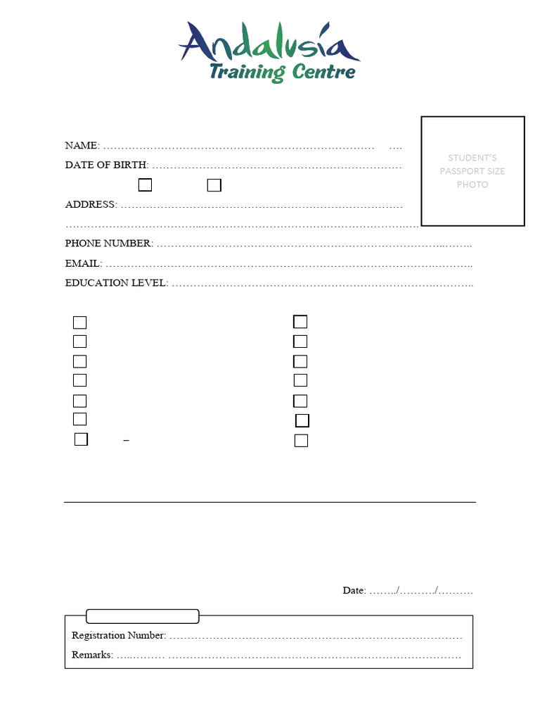 Student Registration Form | PDF