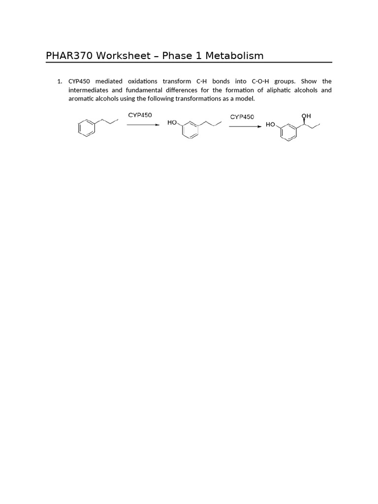 2025 PHAR370 Worksheet Week 1 | PDF