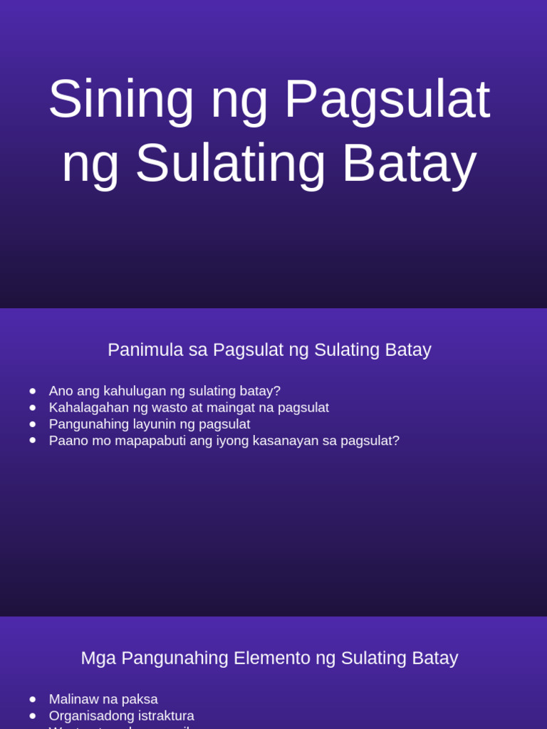 Sining NG Pagsulat NG Sulating Batay | PDF