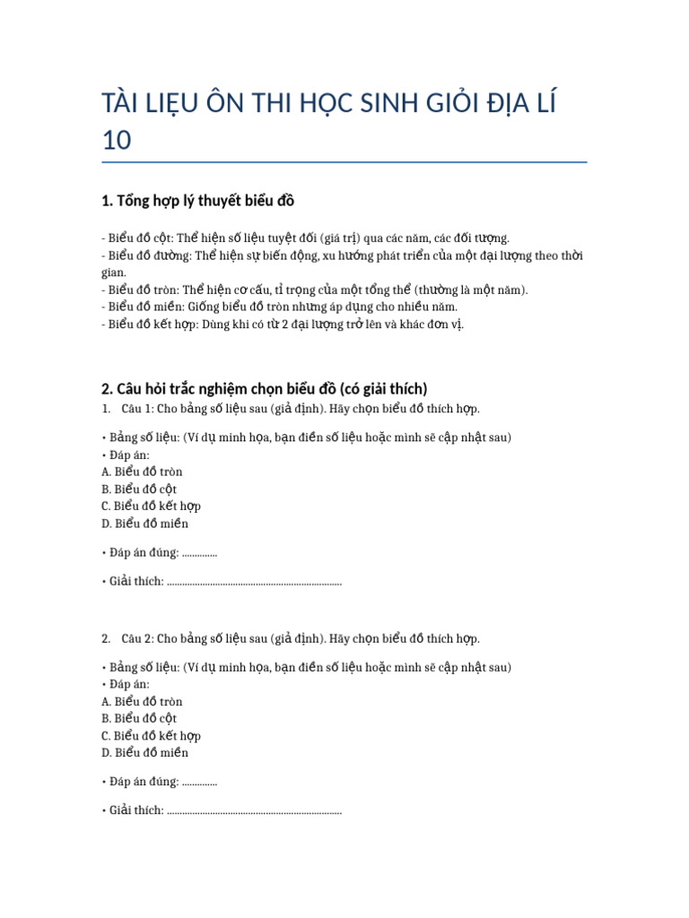 TaiLieu HSG DiaLy10 BieuDo | PDF