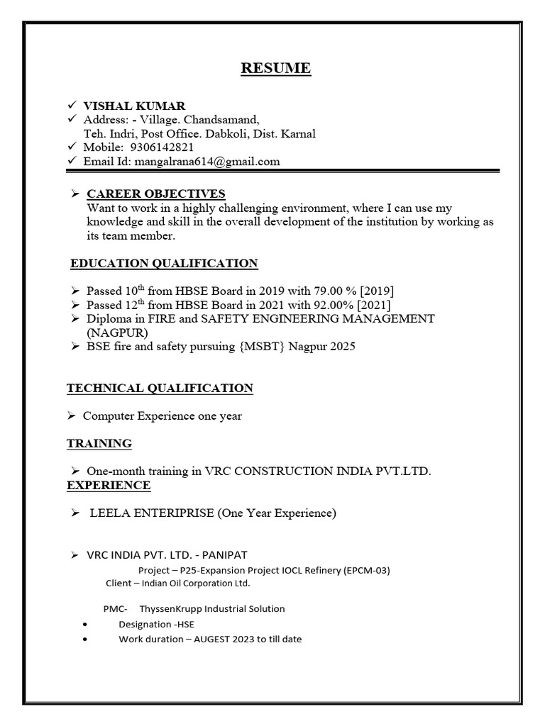 RESUME Rana | PDF