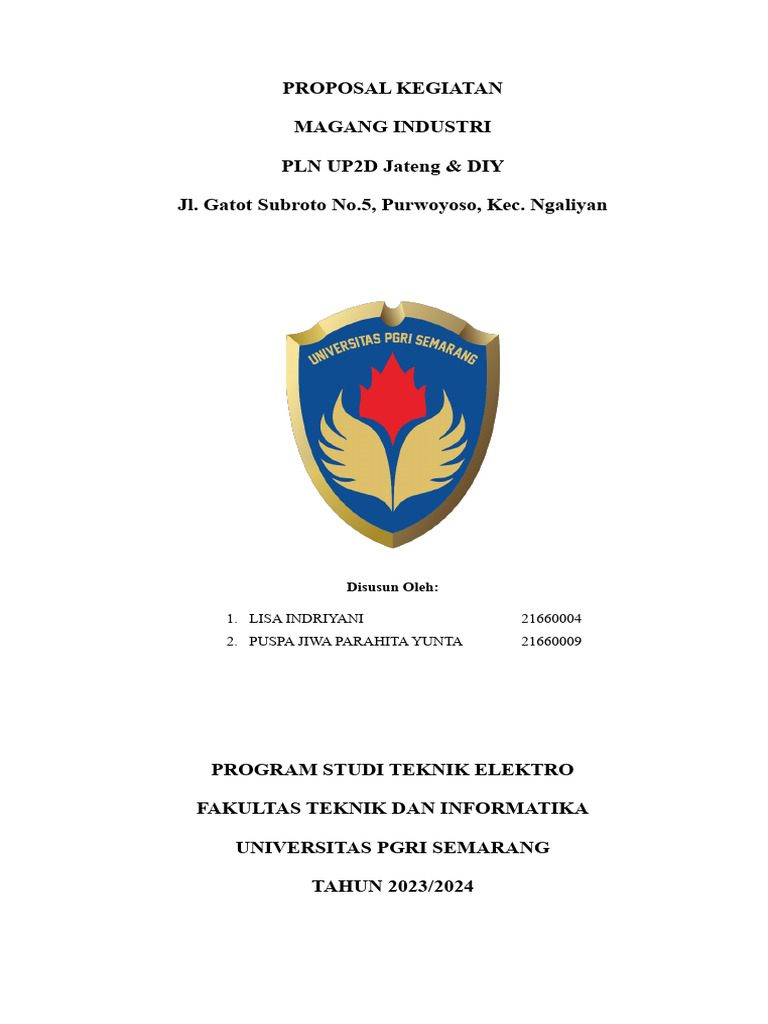 Magang Industri di PLN UP2D Jateng & DIY | PDF