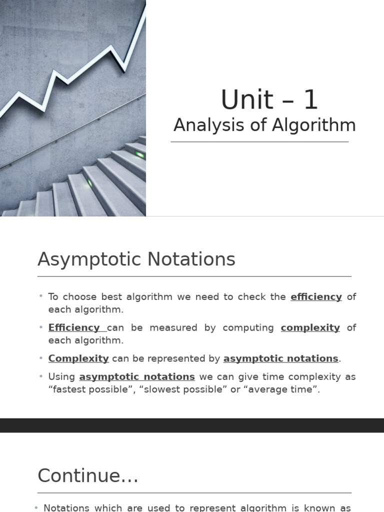 Unit - 1 Asymptotic Notation (Big Oh Notation) | PDF