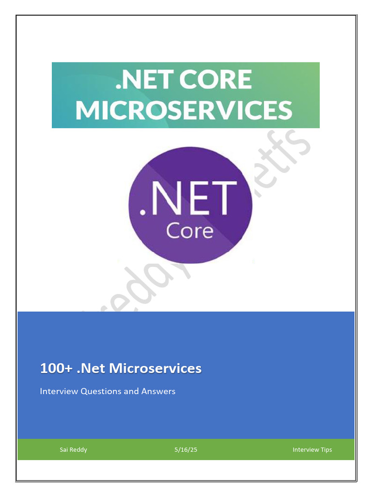 100 Net Microservices Interview QA 1748992266 | PDF | Databases ...