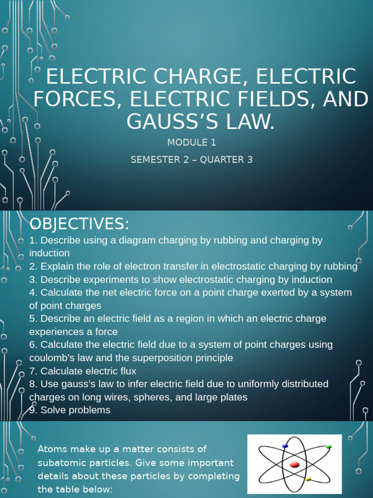 Electric Charge, Forces, and Fields Guide | PDF | Electric Field ...