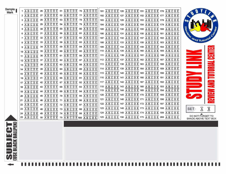 Sample LET Answer-Sheet | PDF
