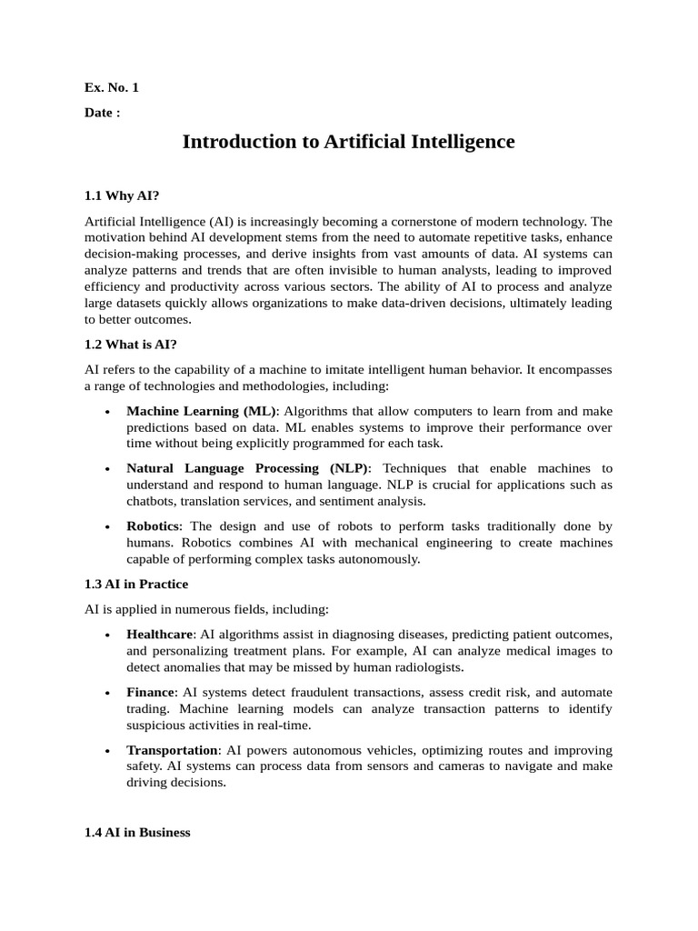 Proj Report - Naan Mudhalvan - 1 | PDF | Artificial Intelligence | Intelligence (AI) & Semantics