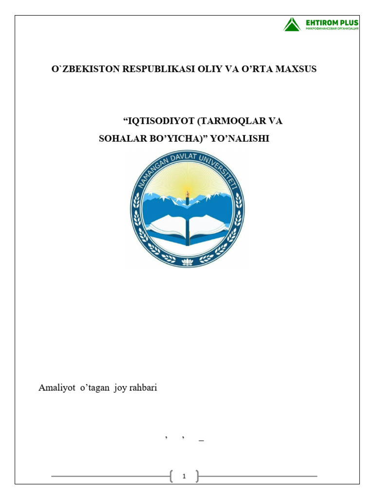 Yakuniy Hisobot N | PDF