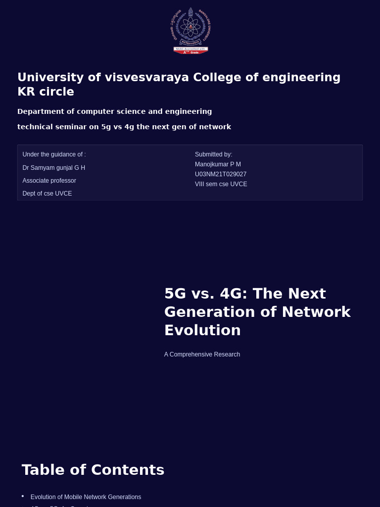 5G Vs 4G The Next Generation of Network Evolution | PDF | Orthogonal ...