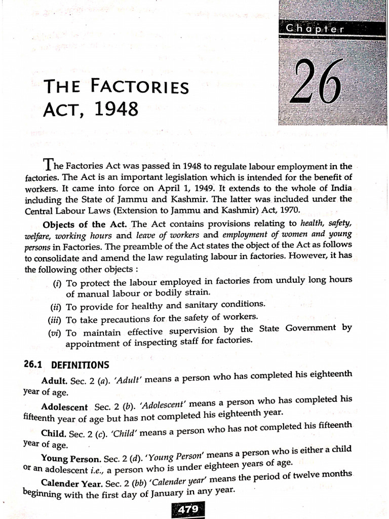 The Factory Act | PDF