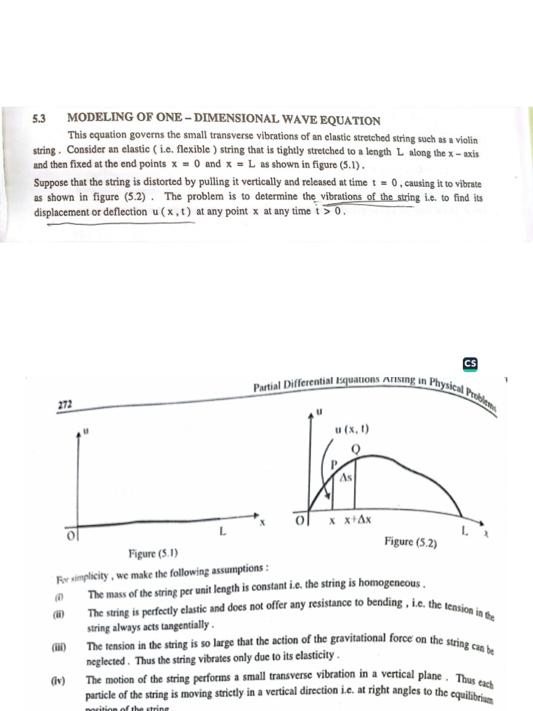 Modeling of One Dimensional Wave Equation | PDF
