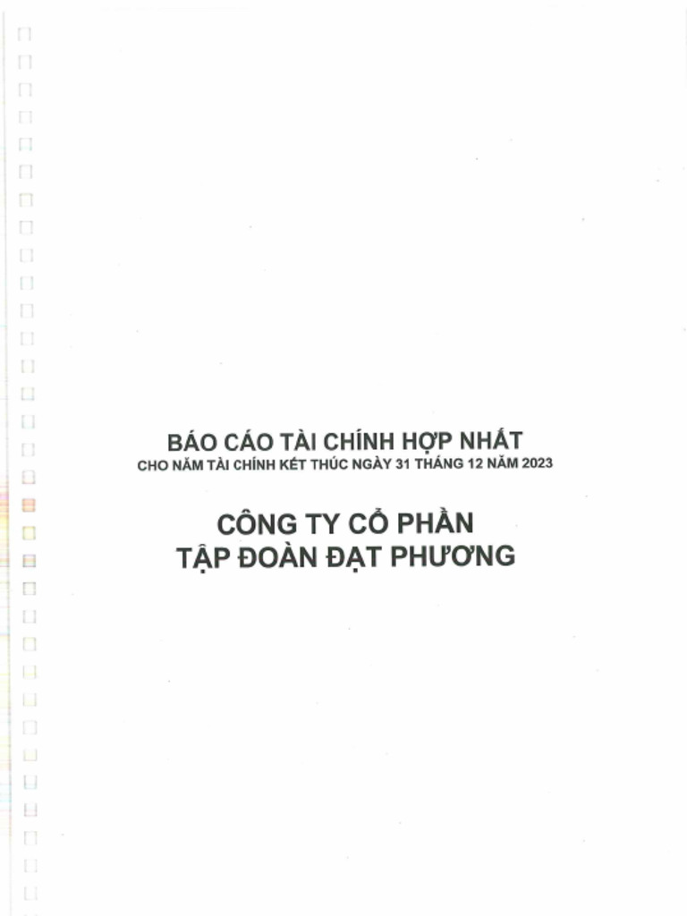 22 03 2024 BCTC Hop Nhat Nam 2023 Da Soat Xet | PDF