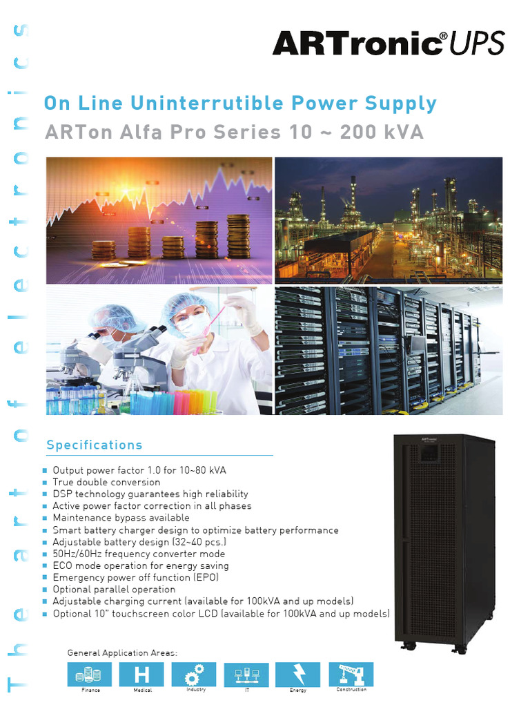 ARTon Alfa Pro Series UPS Overview | PDF | Alternating Current ...