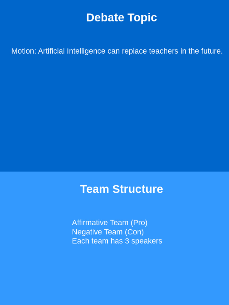 AI vs Teachers: Key Debate Points | PDF